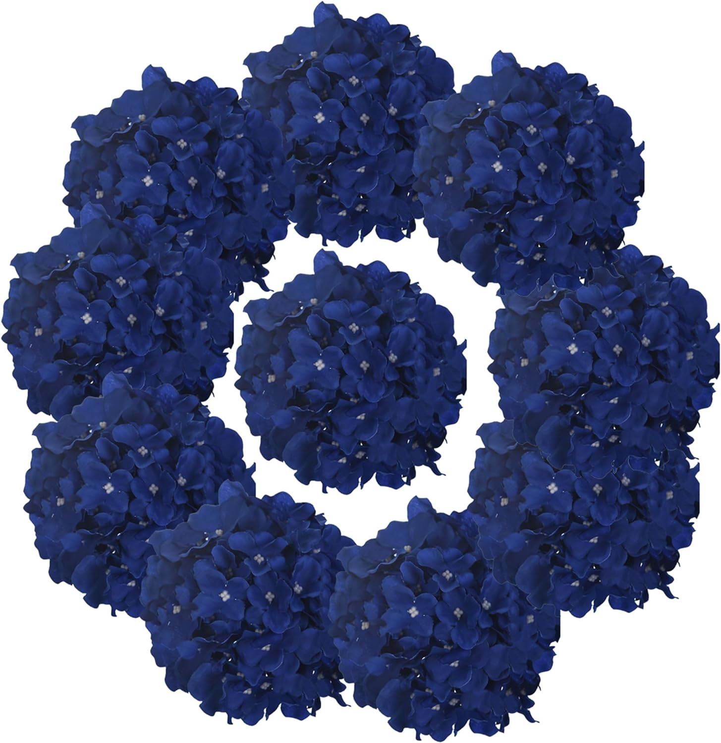 Silk Hydrangea Heads with Stems Artificial Flowers Heads for Home ...