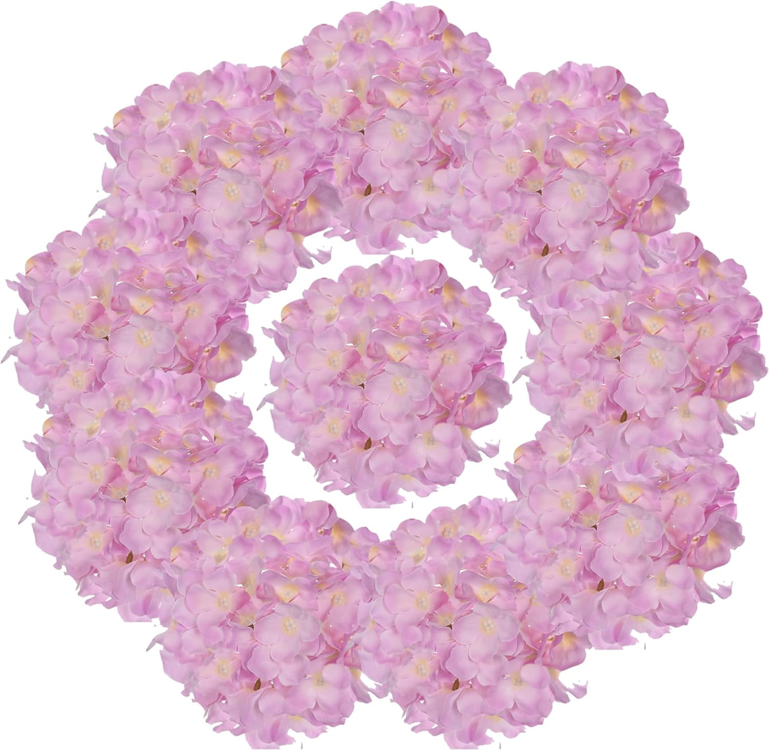 Silk Hydrangea Heads with Stems Artificial Flowers Heads for Home ...
