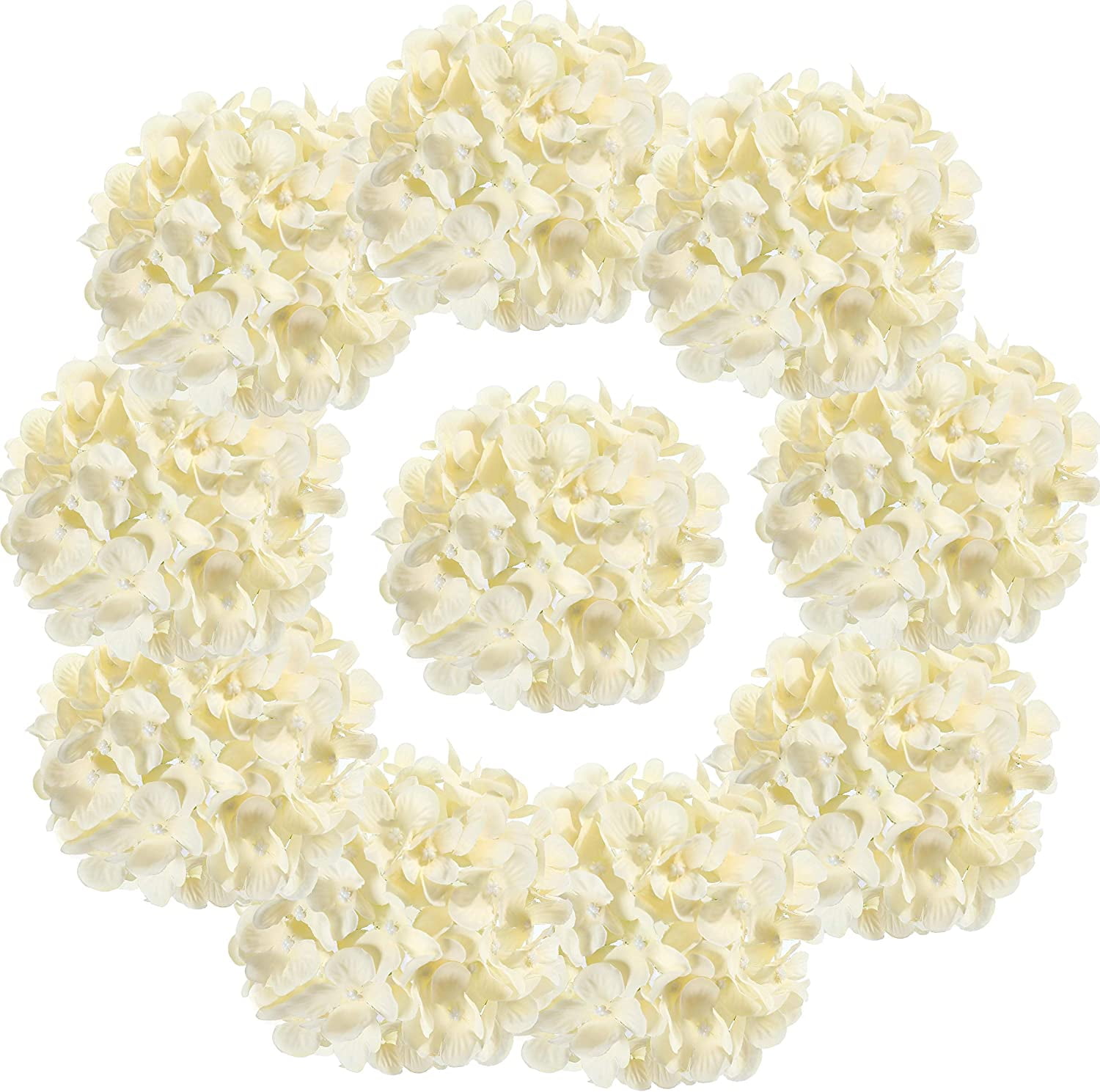 Silk Hydrangea Heads with Stems Artificial Flowers Heads for Home ...