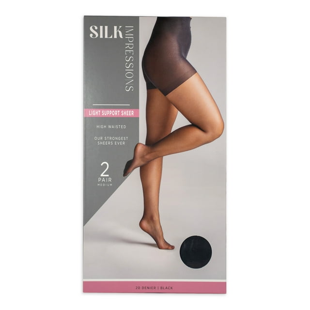 Silk Impressions Sheer Support 20D, 2-pack - Walmart.com