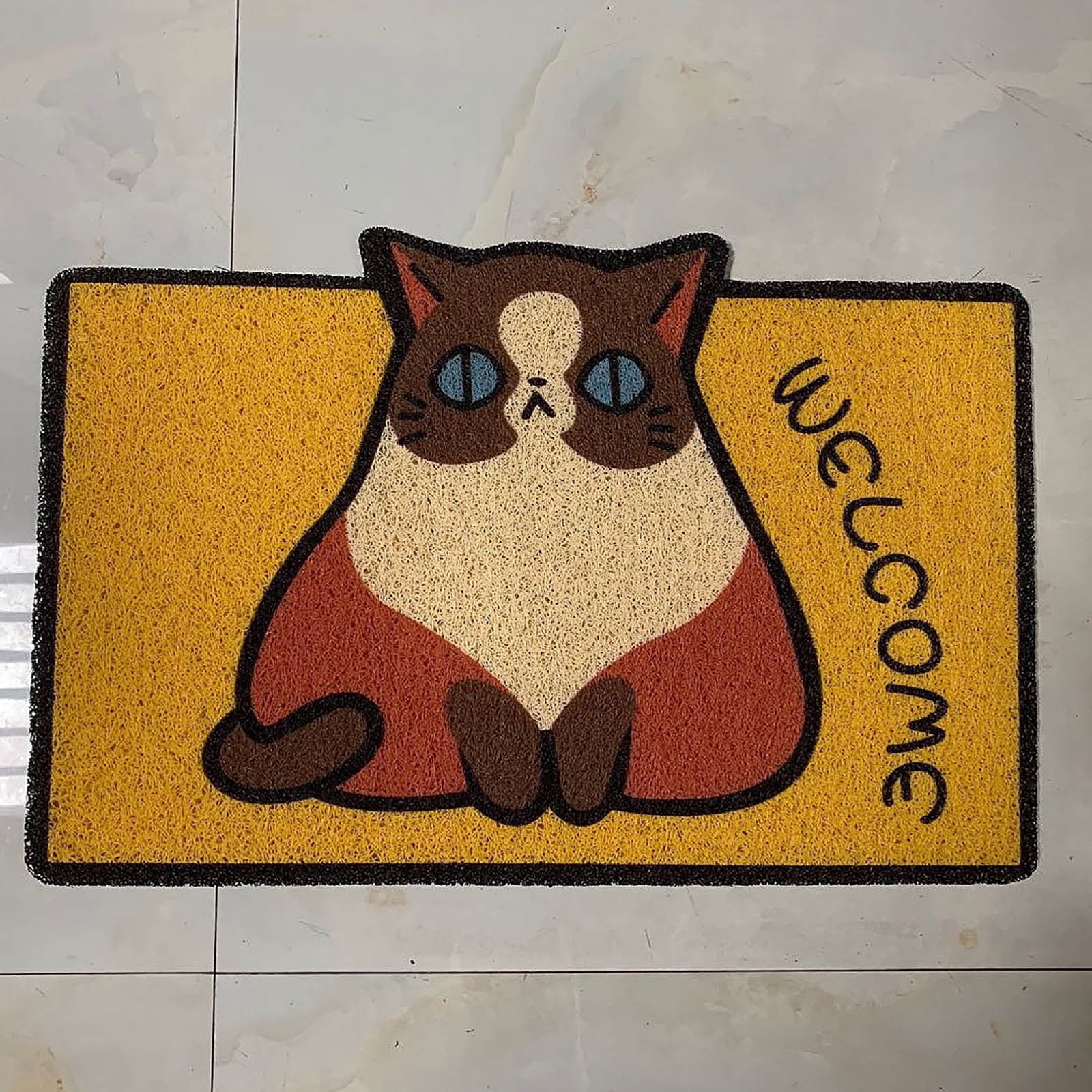 Silk-Look Entrance Mat, Water-Absorbent Door Mat, Easy-Cut Design, High ...