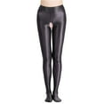 Silk Lubricating Oil Shiny Large Open Slip On Jumpsuit Pantyhose Sexy