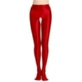 Silk Lubricating Oil Shiny Large Open Slip On Jumpsuit Pantyhose Sexy