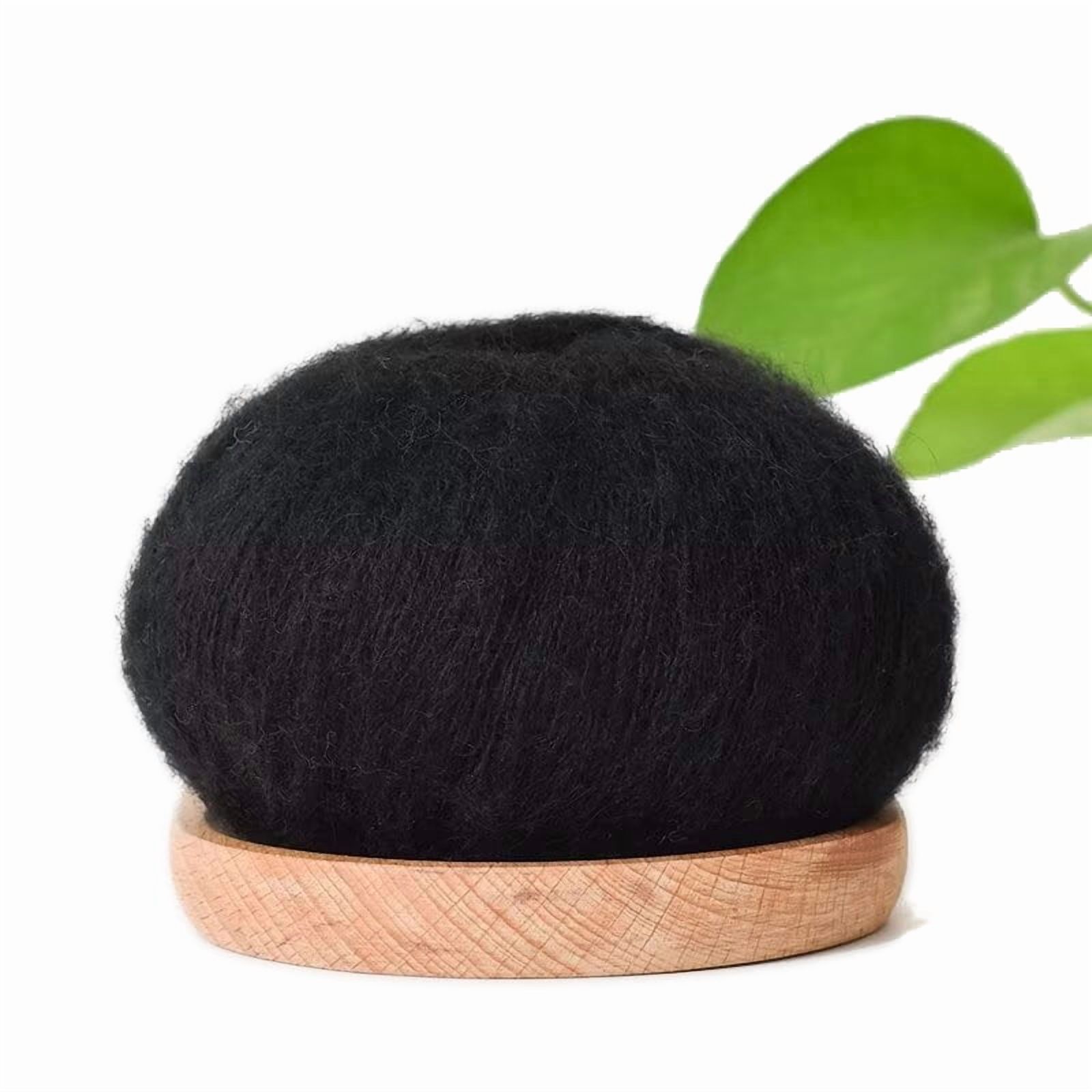 Silk Mohair soft Yarn for Weaving Knitting & Crochet Black 1.5~2mm ...