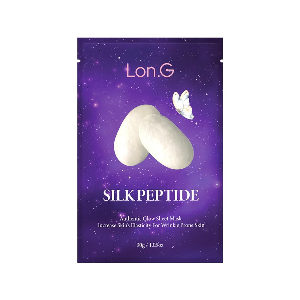 Silk Peptide Authentic Glow TMA2 Sheet Mask, firming and for dry skin, Korean glass skin and ...