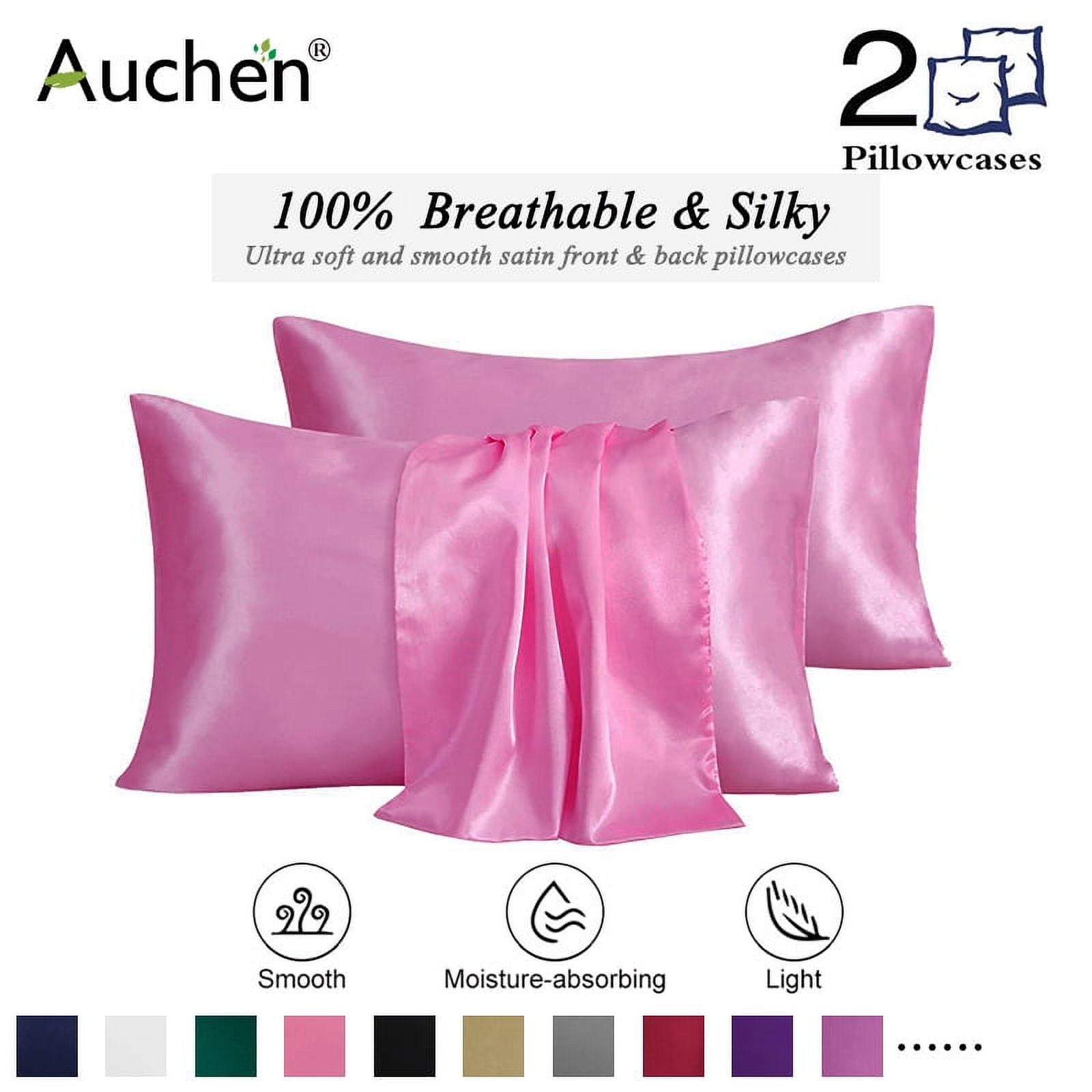 Silk Pillowcase for Hair and Skin, 2 Pack Ultra Silky Satin Pillowcase ...