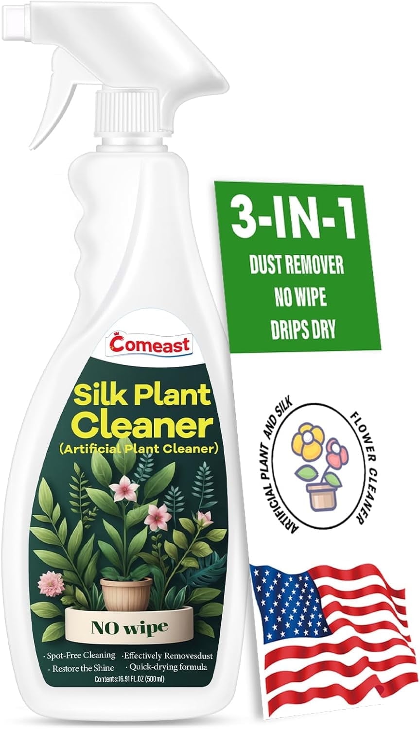 Silk Plant Cleaner Spray No Wipe, Artificial Plant Cleaner and Silk ...