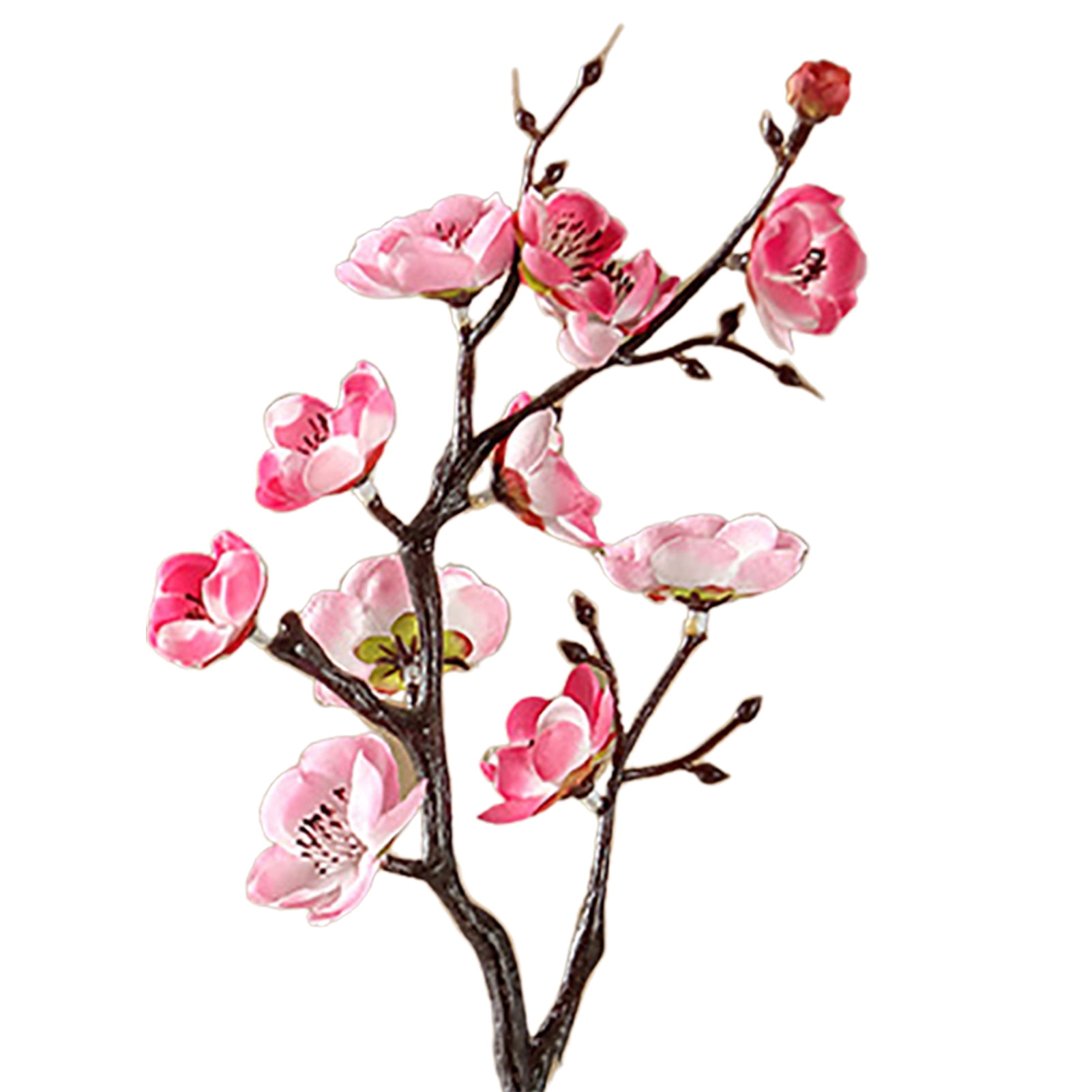Silk Plum Blossom Branches, Artificial Plum Blossom Tree Stems Faux ...