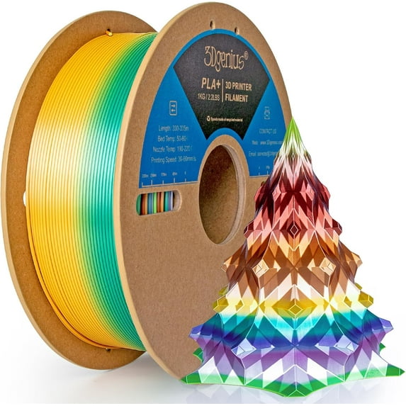Silk Rainbow PLA Filament 1.75mm Silk PLA 3D Printer Filament Shiny ...