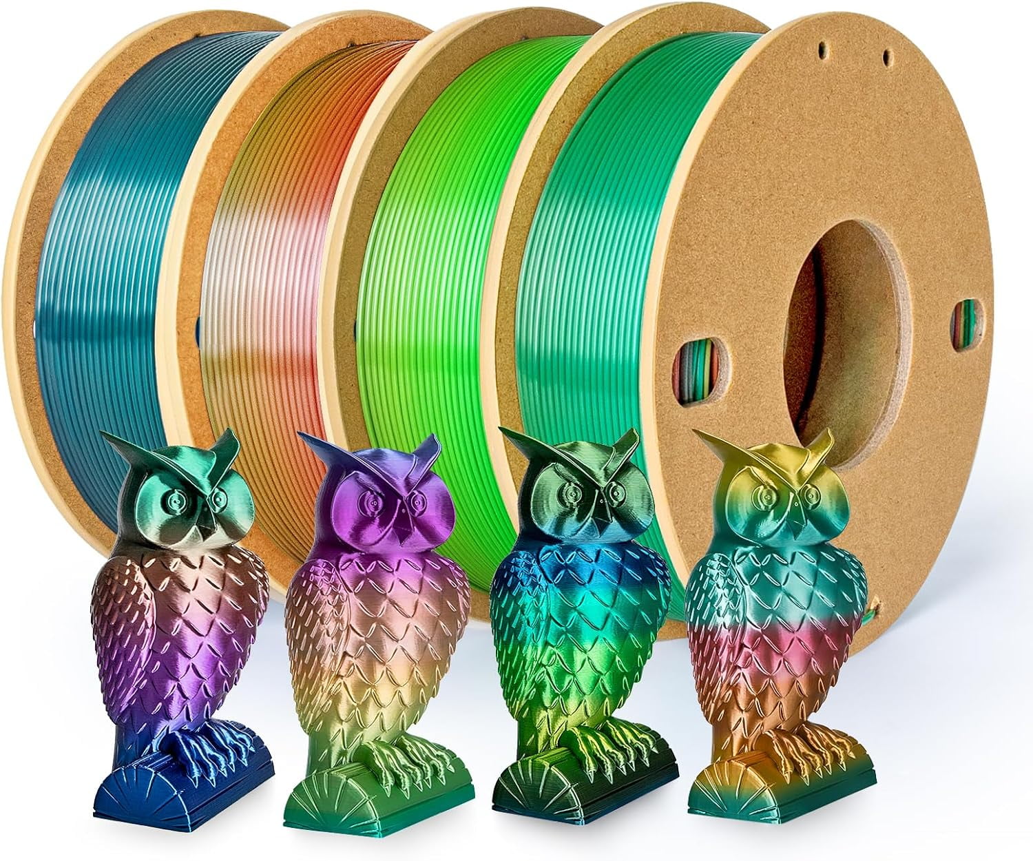 Silk Rainbow PLA Filament 1.75mm Silk PLA 3D Printer Filament Shiny ...