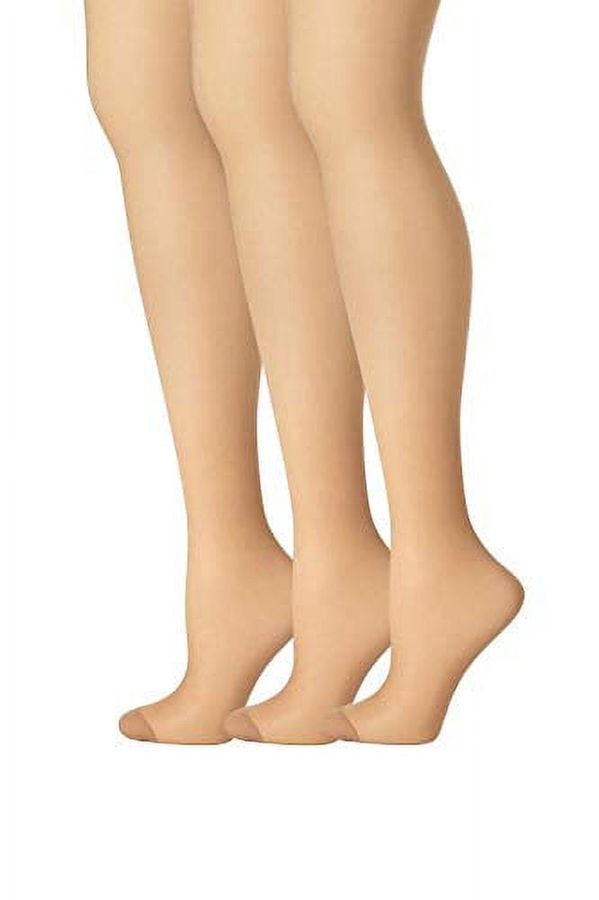 Silk Reflections Silky Sheer Control Top RT (Pack of 3) 3 Natural ...
