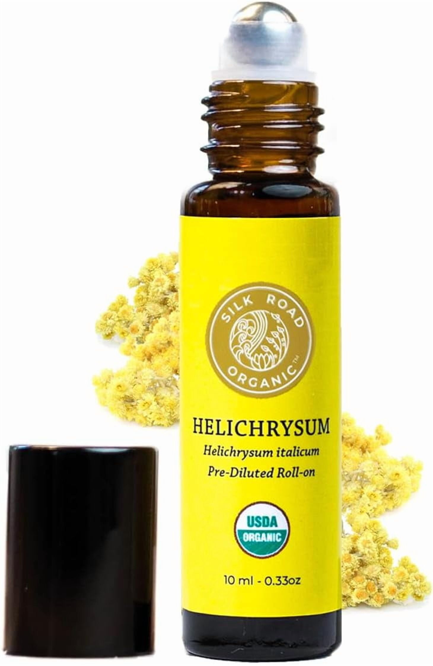 Silk Road Organic Helichrysum Italicum Roll-On, USDA Organic 100% Pure Essential Oil for ...