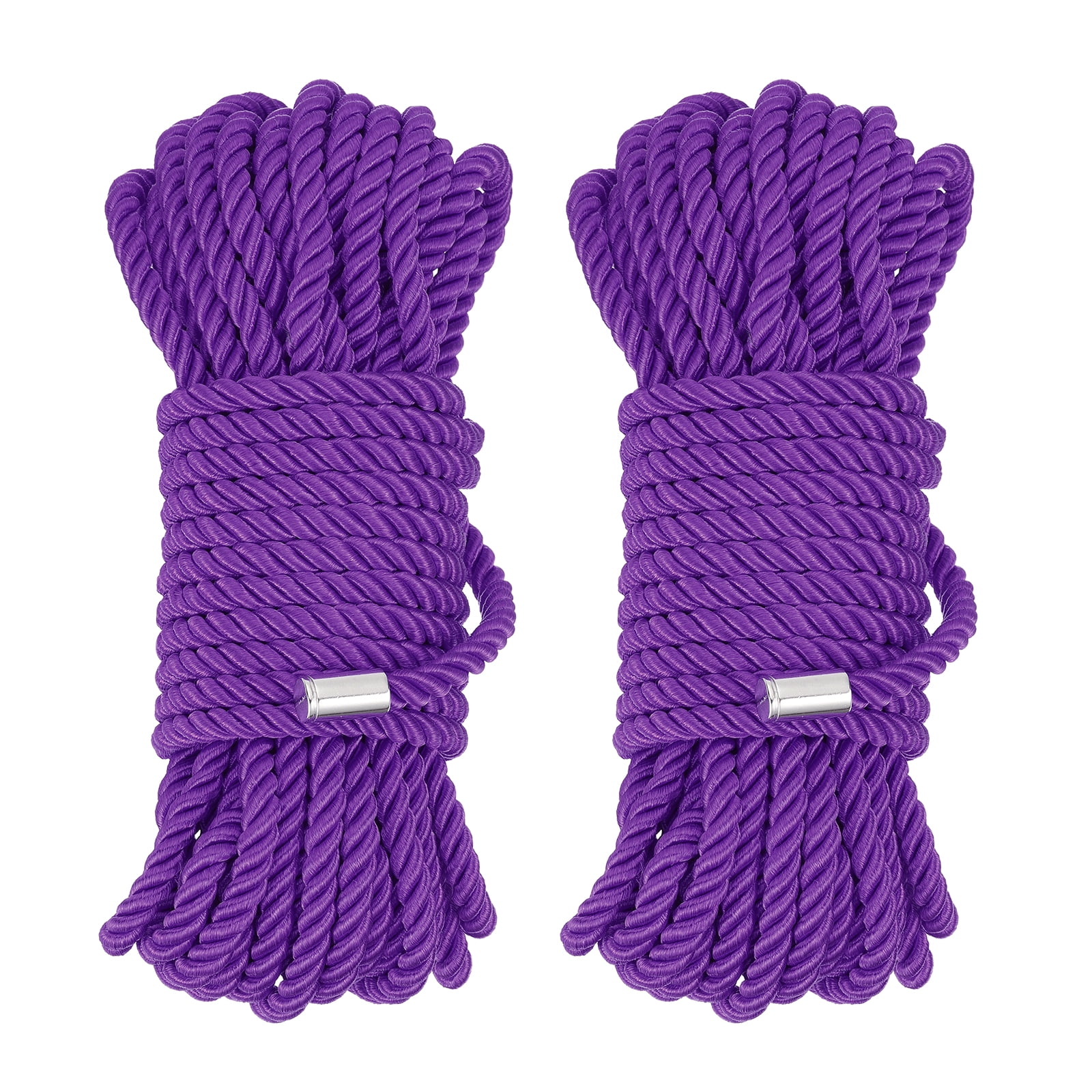 Silk Rope, Nylon Twisted Satin Cord Braided 32ft 8mm Purple, 2 Pack ...