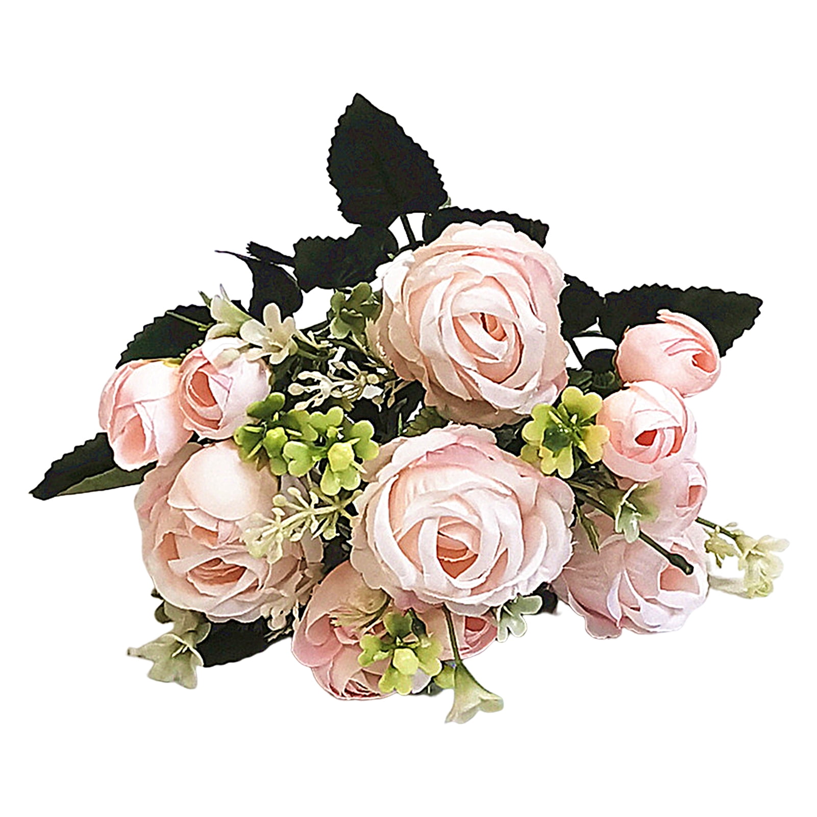 Silk Rose Bud Artificial Flower Bush Wedding Home Decoration - Walmart.com