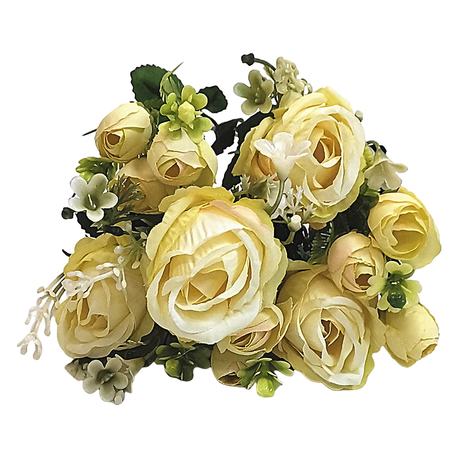 Silk Rose Bud Artificial Flower Bush Wedding Home Decoration - Walmart.com