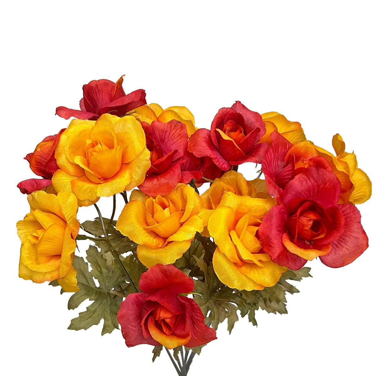 Silk Roses Artificial Flowers, Artificial Rose Bouquet 15", Fake Rose ...