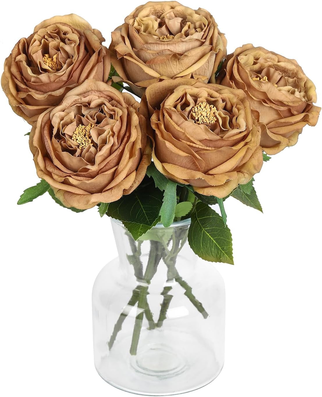 Silk Roses Fake Pink Roses with Stems Real Touch Rose Artificial ...