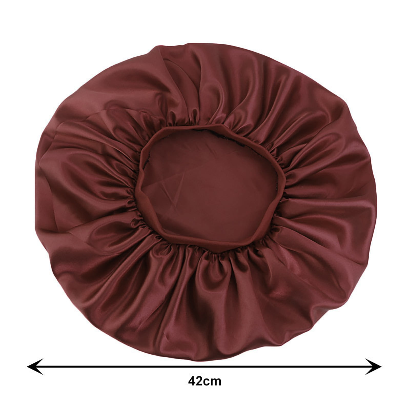 Silk Satin Bonnet Hair Wrap Bonnet with Elastic Band Double Layer ...