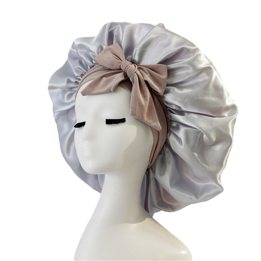 Silk Satin Hair Bonnet for Sleeping, Adjustable Bonnets Night Sleeping ...
