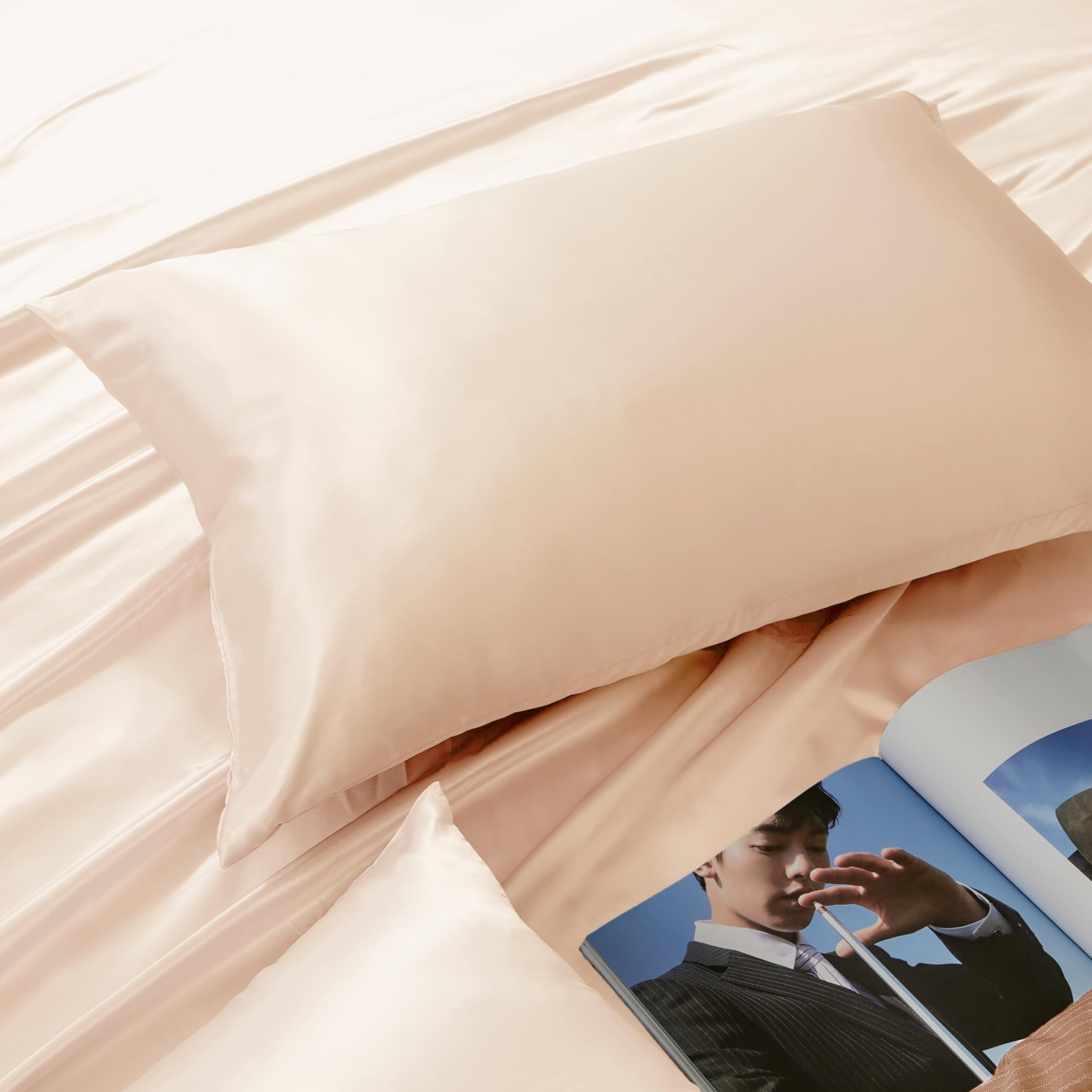 Silk Satin Pillowcase for Hair and Skin, Super Soft and Cooling Similar ...