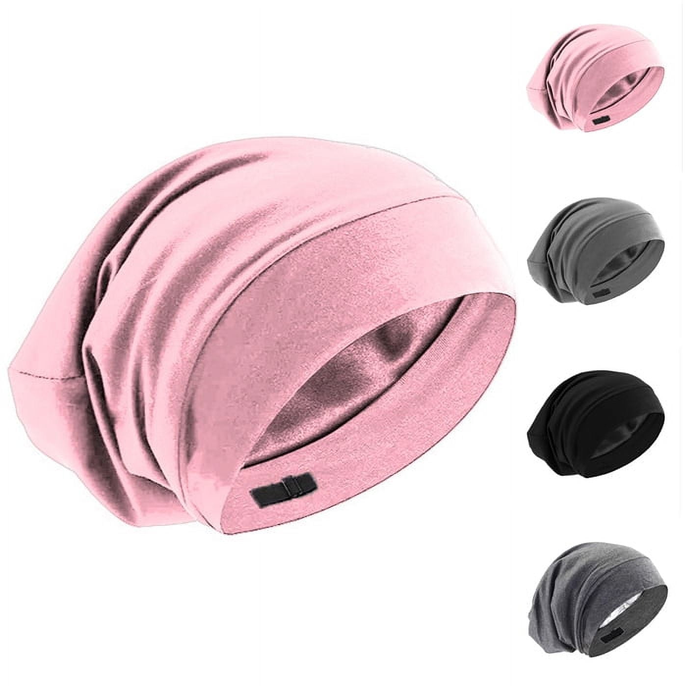 Silk Satin Sleep Cap Bonnet Hair Cover for Sleeping Silk Lined Beanie ...