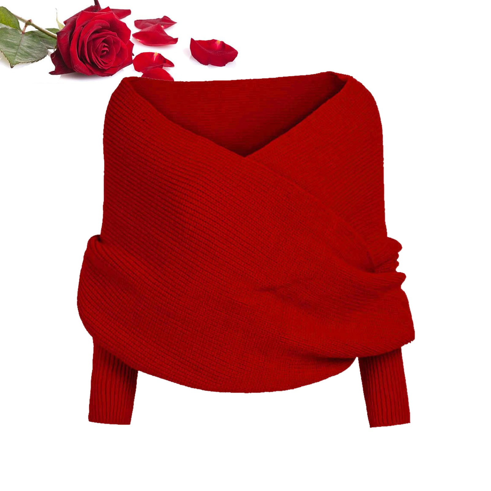 Silk Scarves for Women Sweater Scarf With Sleeves Winter Sweater Scarf ...