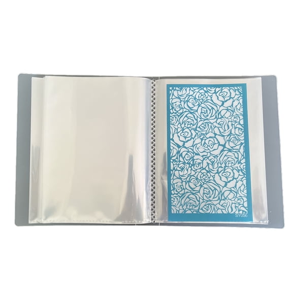 Silk Screen Stencil Storage Folder – 40 Pocket Transparent Plastic ...