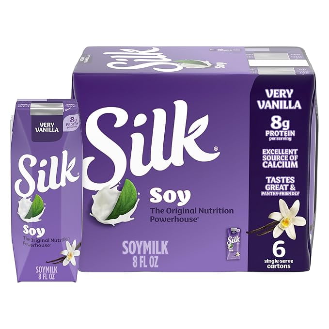 Silk Shelf-Stable Very Vanilla Soy Milk Singles, 8 oz, 6 Pack - Walmart.com