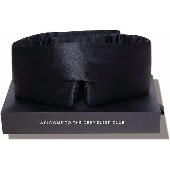 Silk Sleep Mask - Face-Hugging, Padded Cocoon for Luxury Sleep in Total ...