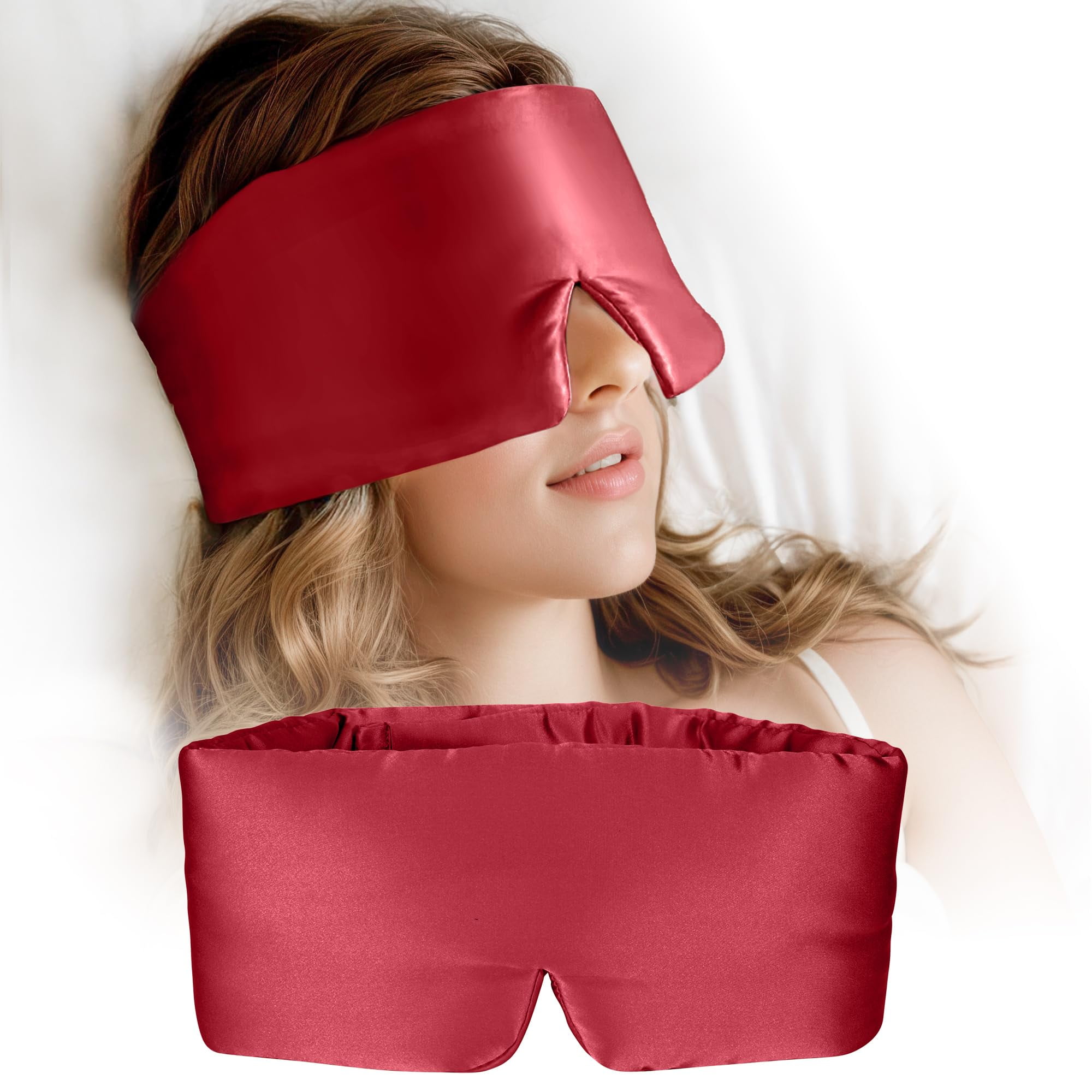 Silk Sleep Mask for Women and Men, Side Sleeper, 22 Momme Pure Mulberry ...