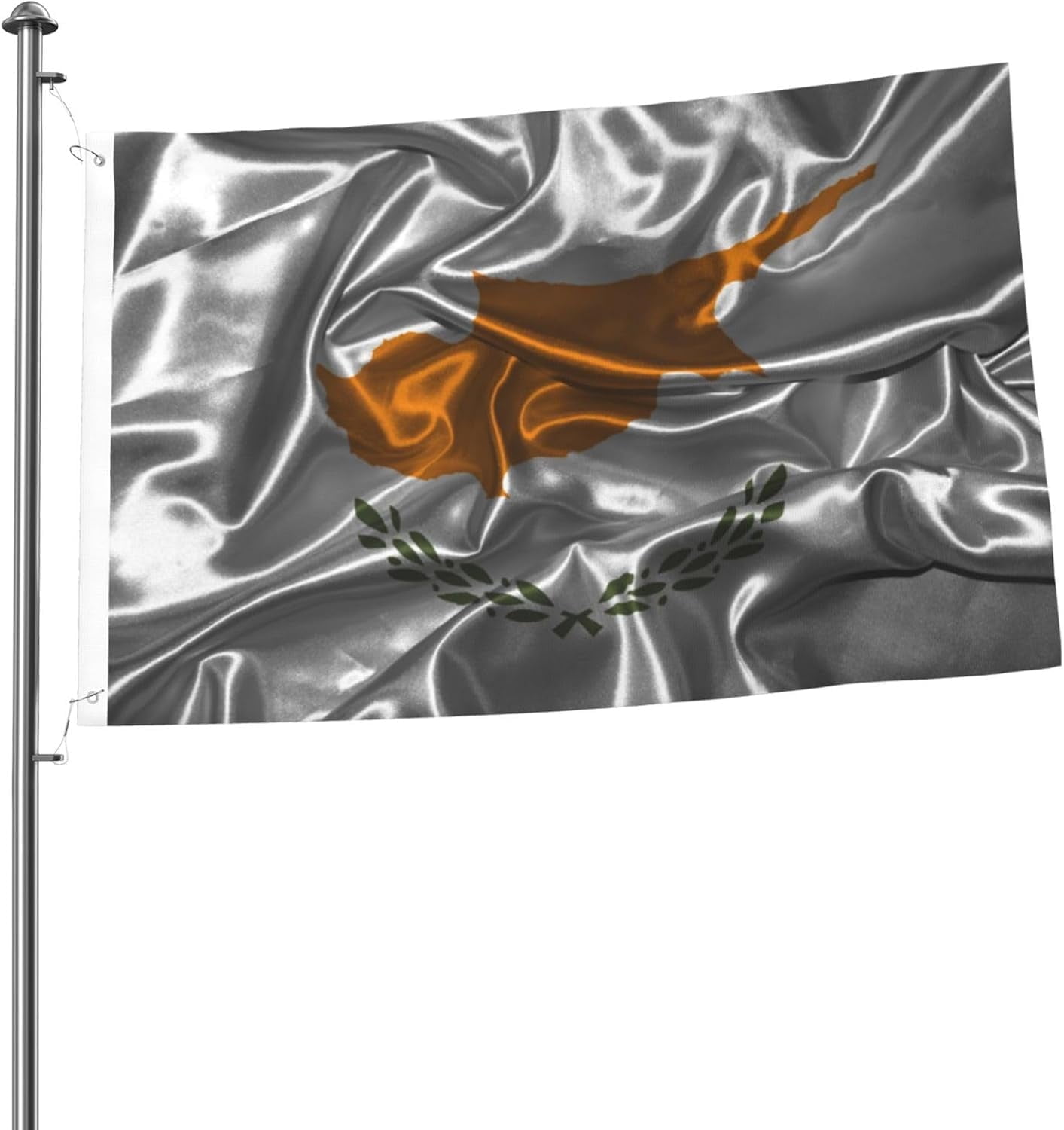 Silk Style Flag Of Cyprus Flag 2x3 Ft Double-Sided Durable Outdoor ...