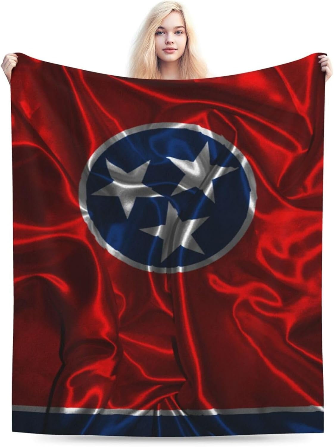 Silk Style Flag of Tennessee Throw Blanket for Couch 80"x60" Super Soft ...