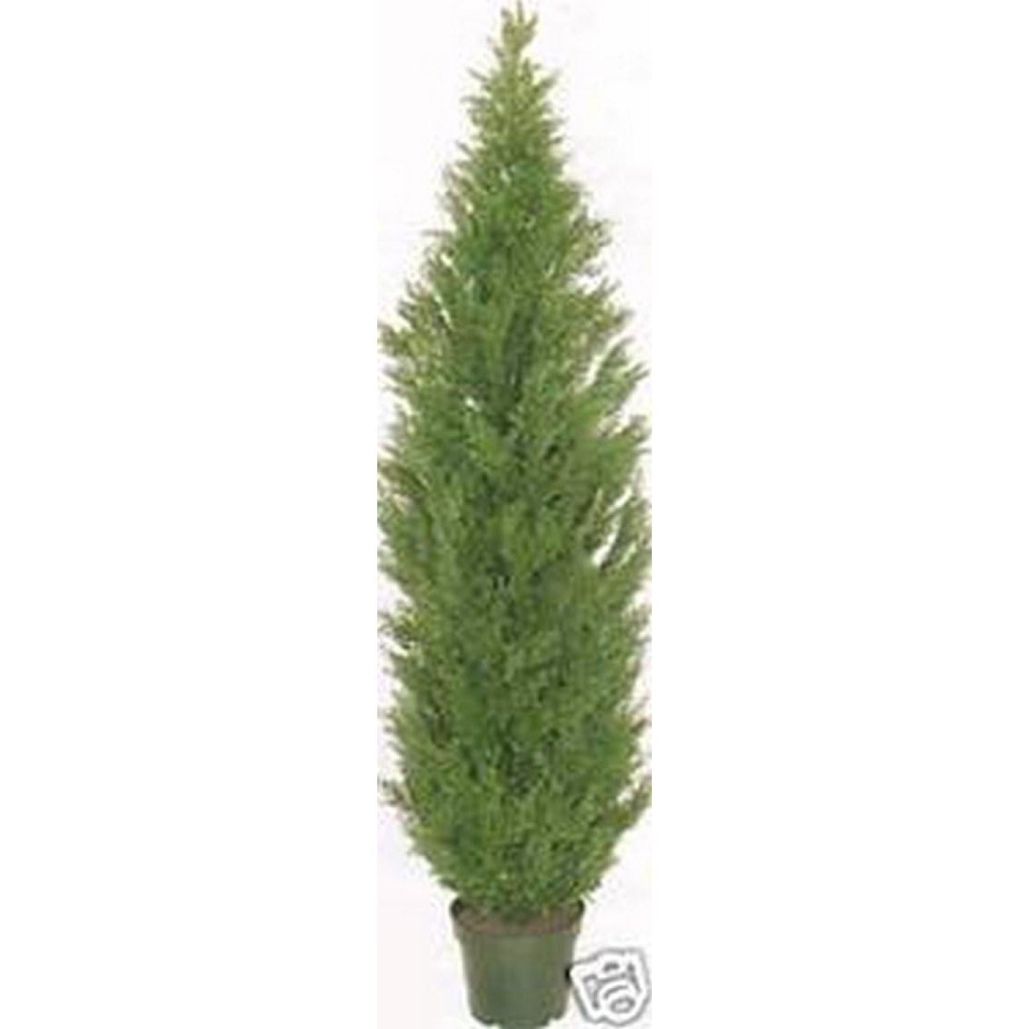 Silk Tree Warehouse One 5 Foot Artificial Topiary Cedar Tree Potted ...