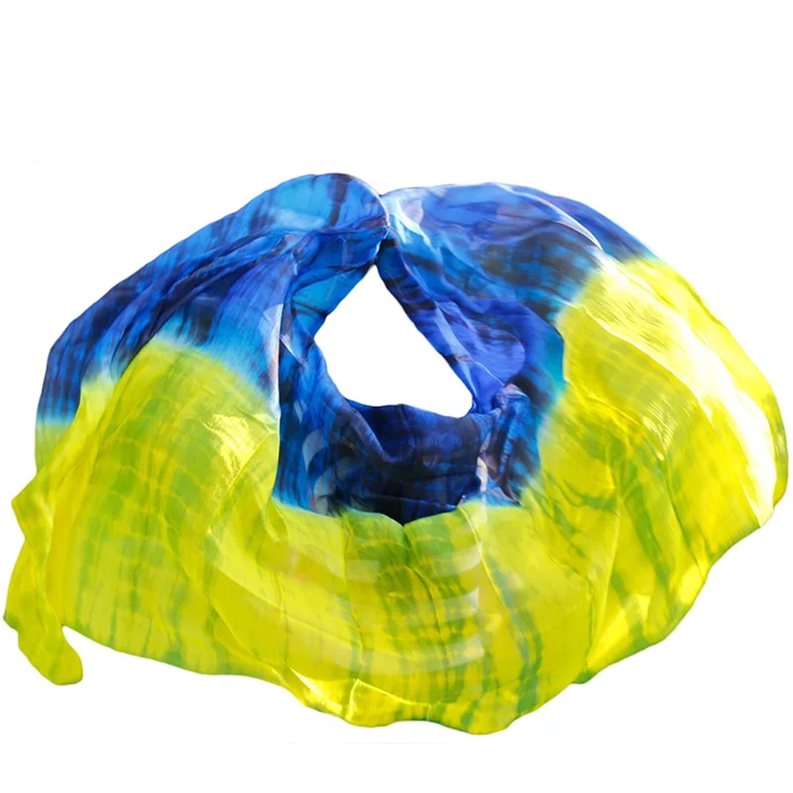 Silk Veils Handmade Dyed Scarf Shawl Silk Veils Dance Stage Performance ...