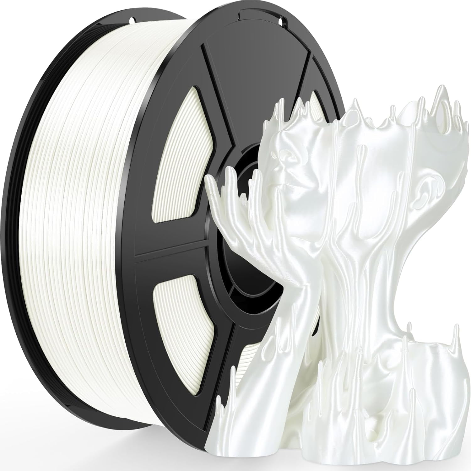 Silk White PLA Filament 1.75mm 250g(0.55lbs), High Speed Pearl 3D ...