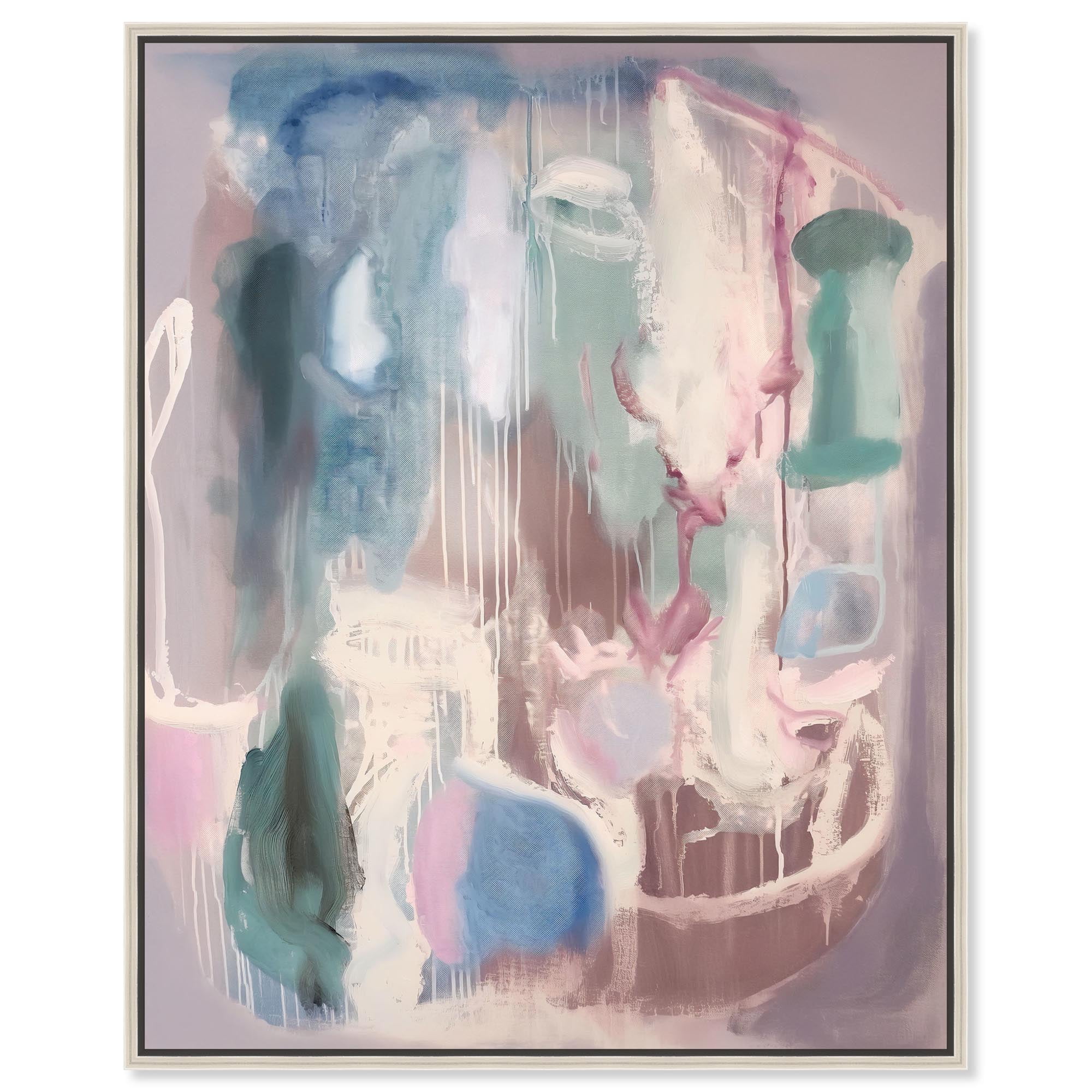 Silk and Satin I Canvas Pastel Abstract by Art Remedy, Silver Frame, 30 ...