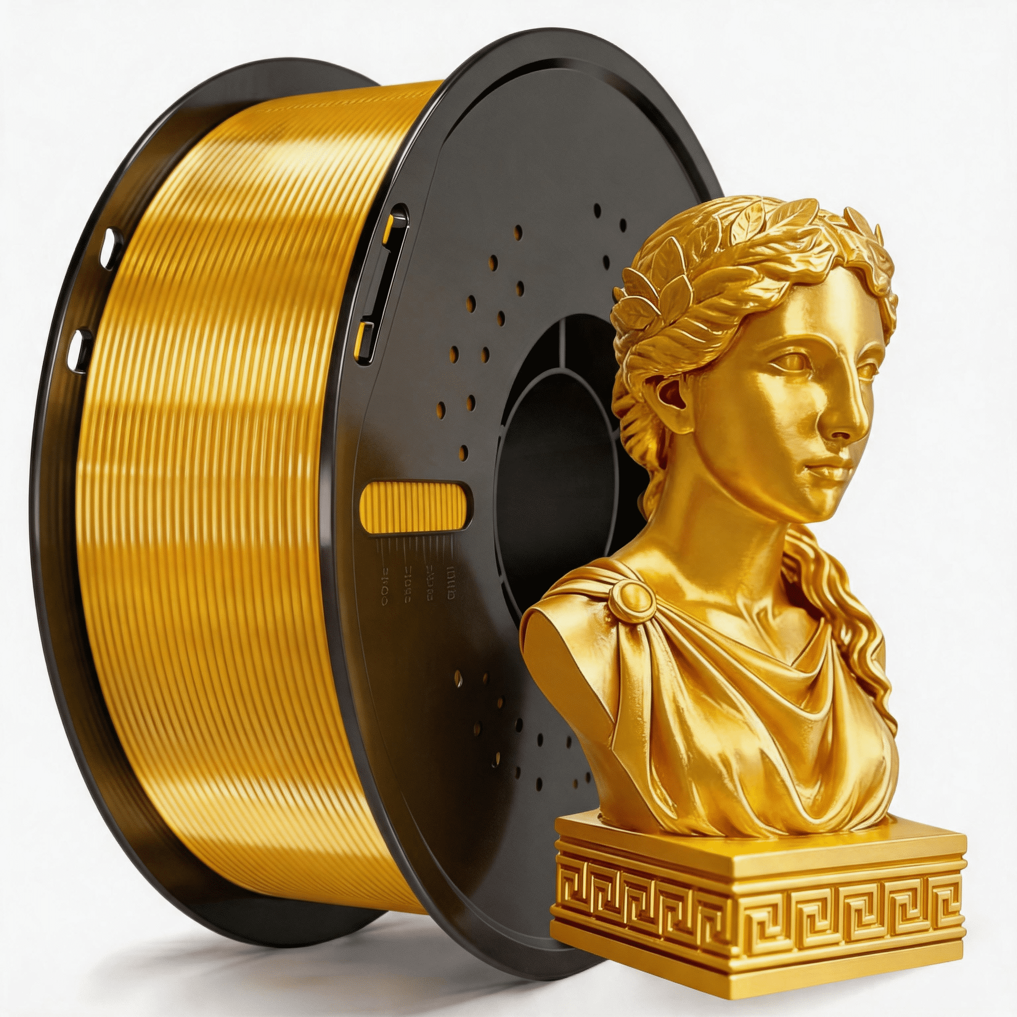 Silk gold PLA Filament 1.75mm 3D Printer Filament with Shiny Surface ...