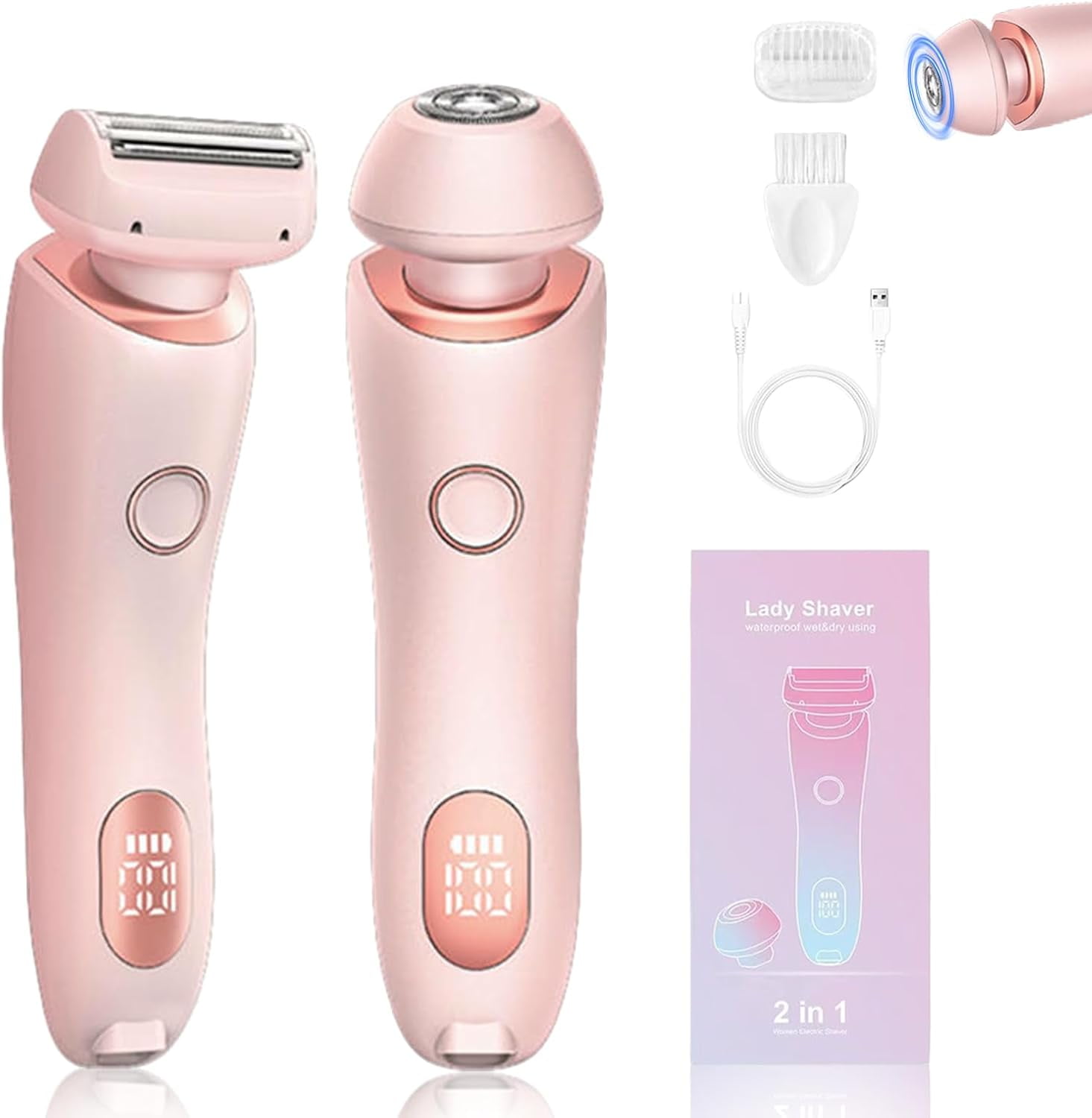 Silkbabe Lady Shaver, 2025 Best Silkbabe On The Go Lady Shaver, Ipx7-2 in 1 2 in 1 Electric ...