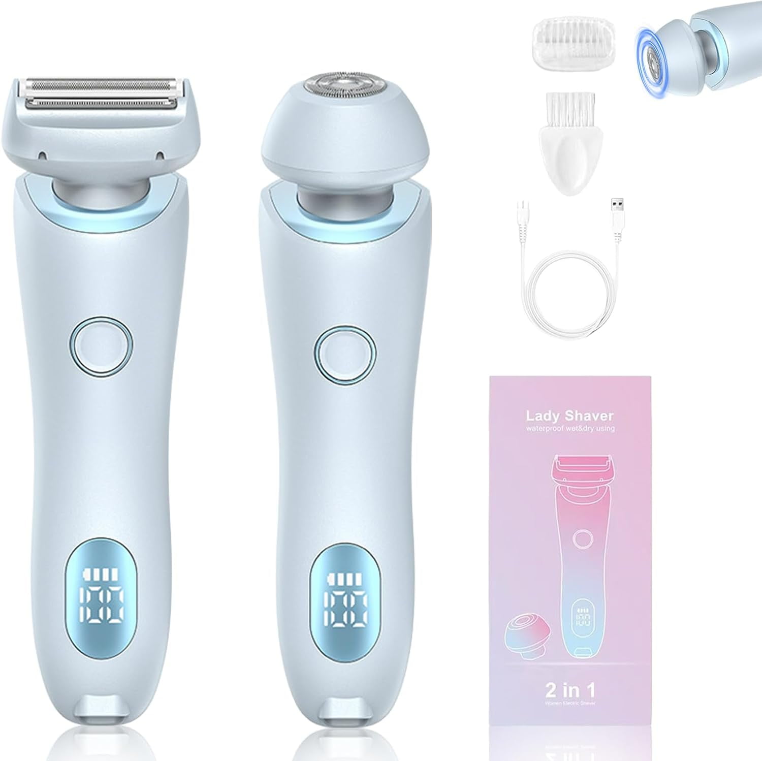 Silkbabe Lady Shaver, Silkbabe On The Go Lady Shaver, Ipx7-2 in 1 2 in ...