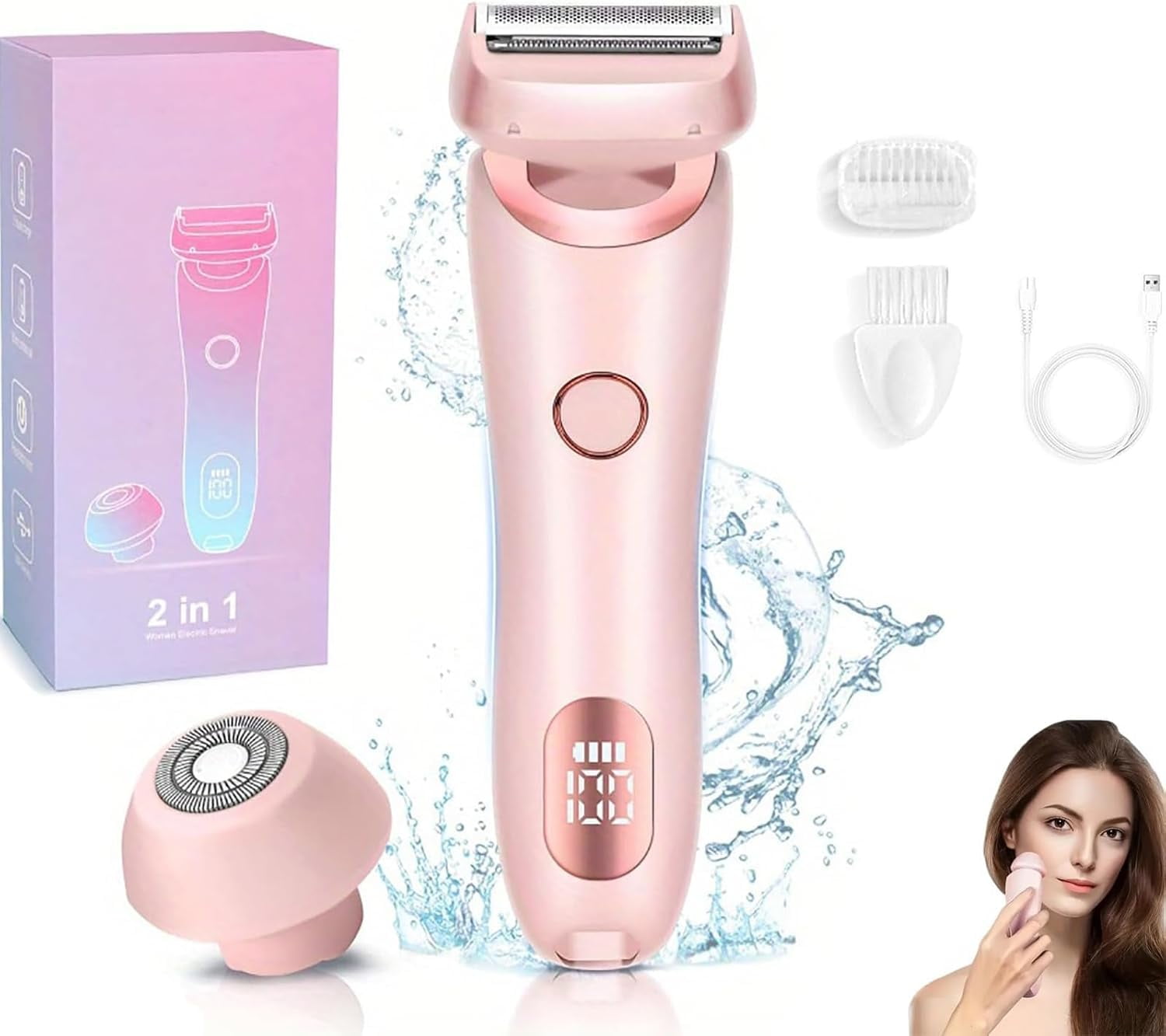 Silkbabe Lady Shaver, Silkbabe on The Go Lady Shaver, Silk Babe Electric Razor, for Wet & Dry ...