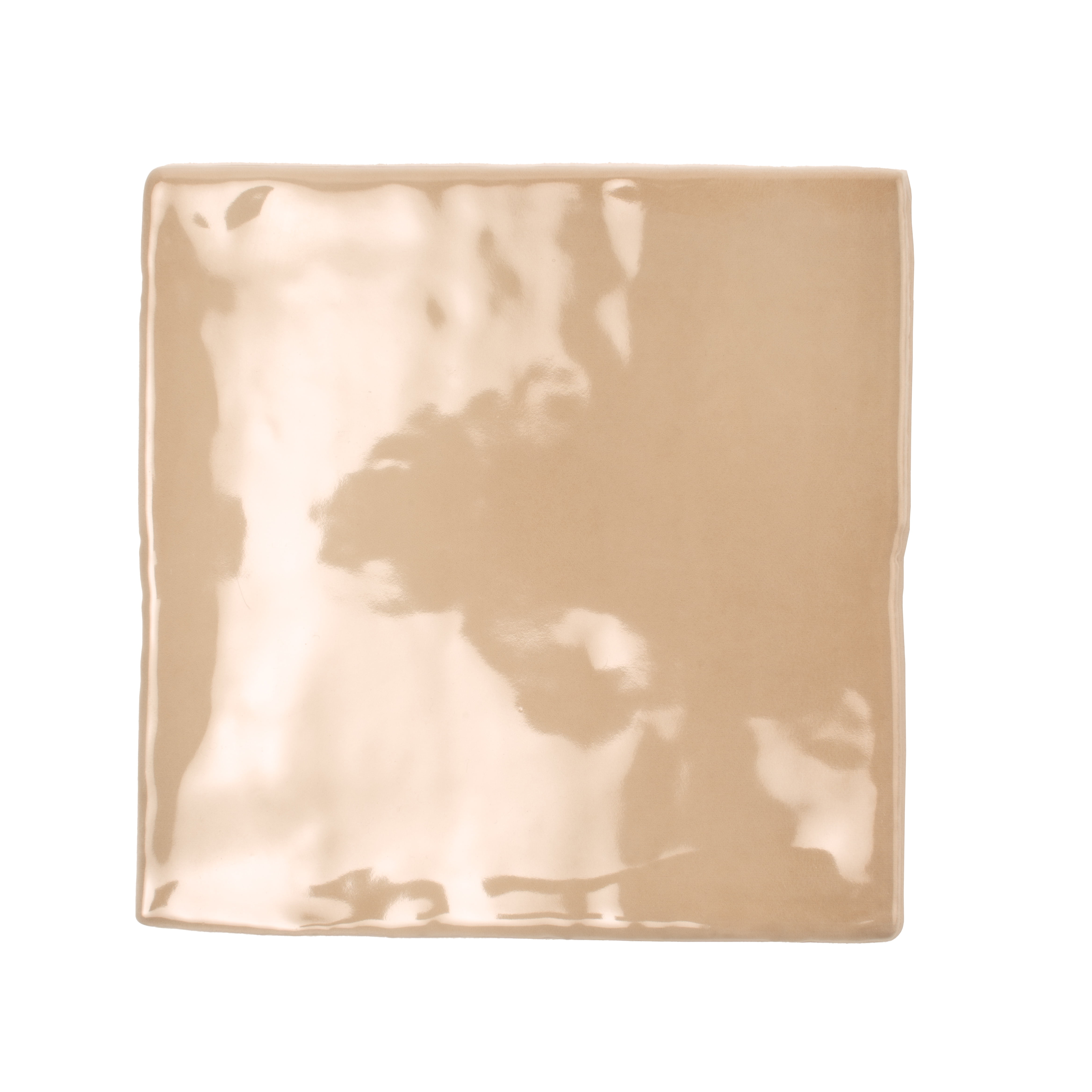 Silken 3.94 in. x 3.94 in. Glossy Beige Ceramic Square Wall and Floor ...