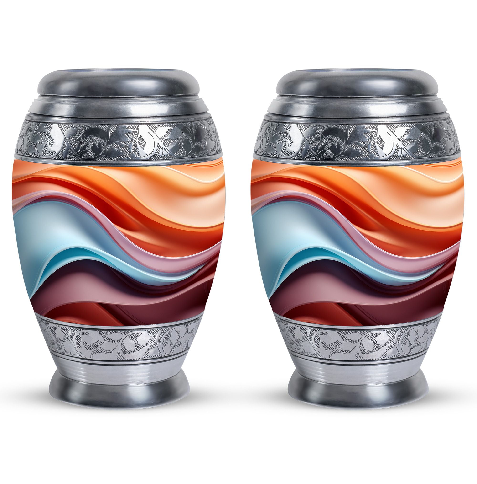 Silken Waves Little Urns - Human Remains Urns - Cremation Urns For ...