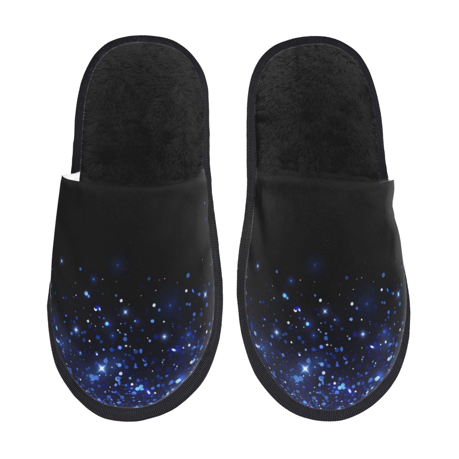 Silkie Black Blue Glitter Sparkles Slippers for women and Men, House ...