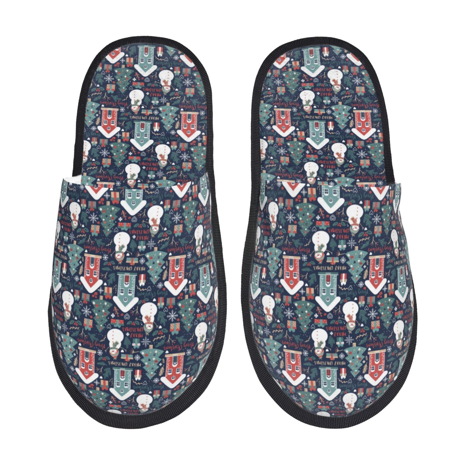 Silkie Christmas Village Slippers for women and Men, House Shoes for ...
