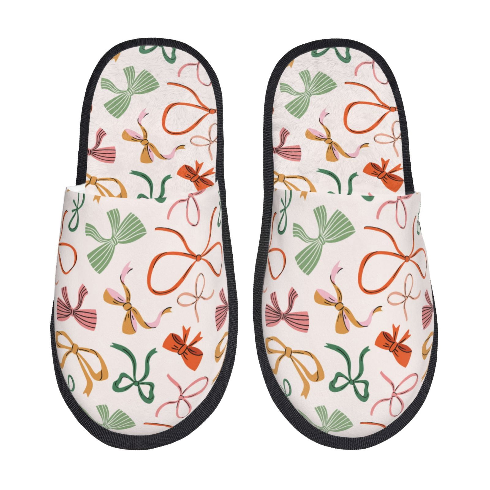 Silkie Colorful Bow Knots Slippers for women and Men, House Shoes for ...