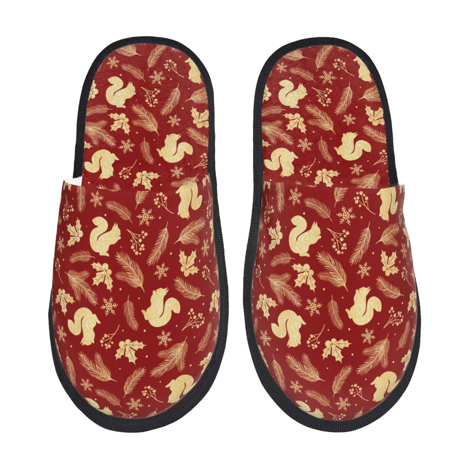 Silkie Golden Squirrels Holiday Slippers for women and Men, House Shoes ...