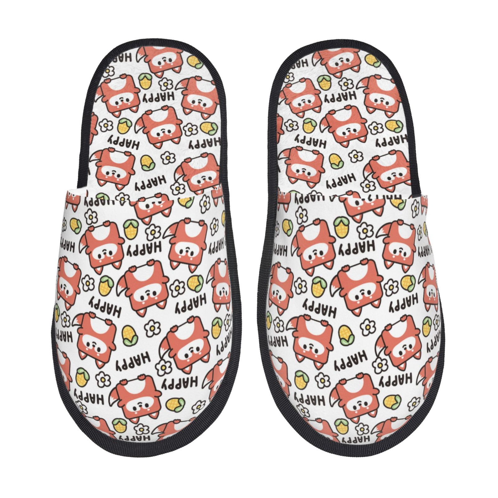 Silkie Happy Foxy Faces Slippers for women and Men, House Shoes for ...