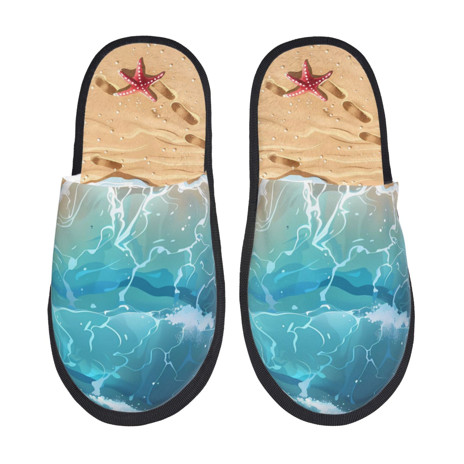 Silkie Tropical Beach With Starfish Slippers for women and Men, House ...