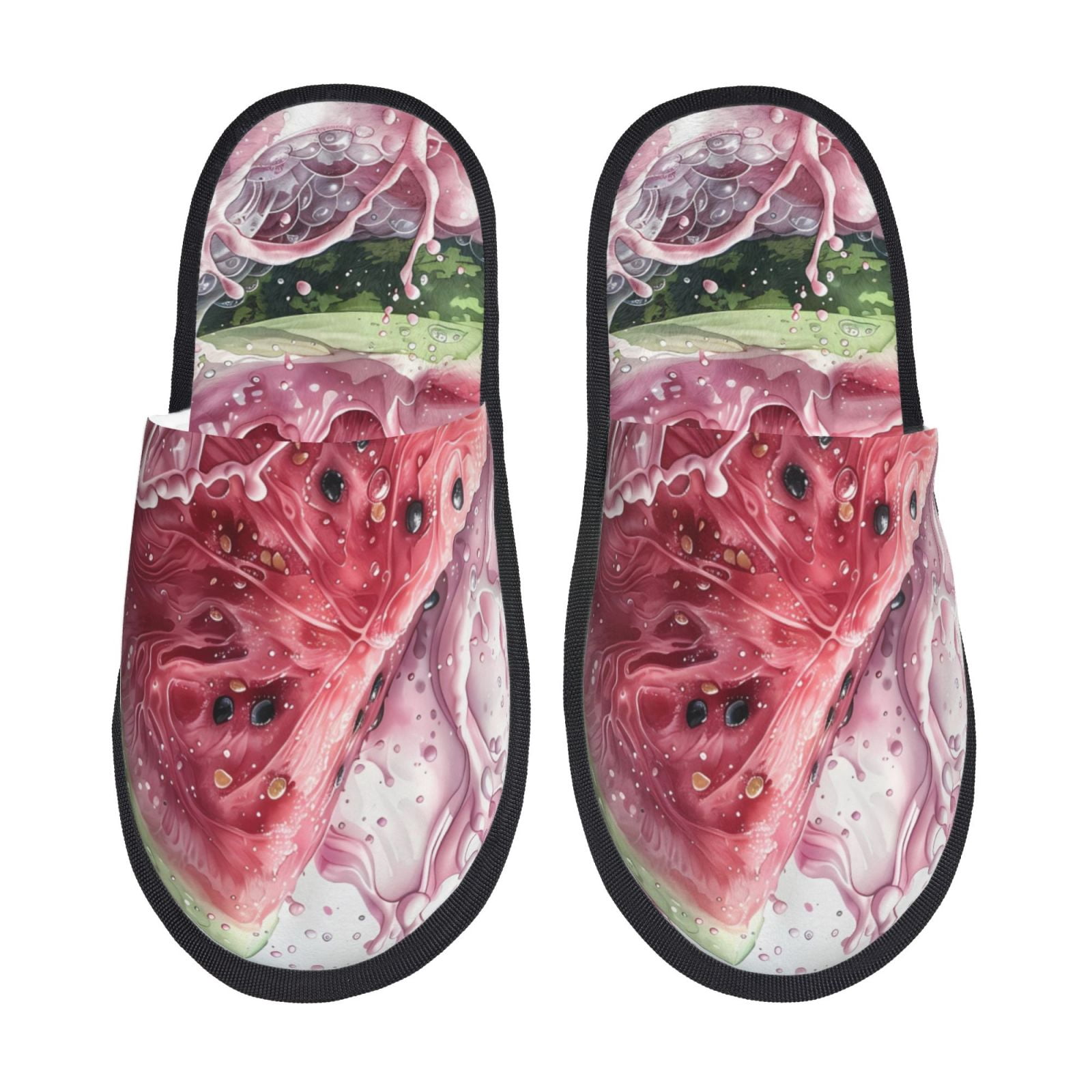 Silkie Watermelon Splash Realism Art Slippers for women and Men, House ...
