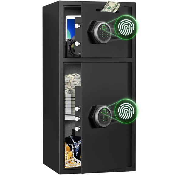 7.0 Cu ft Large Safe Box, Fireproof Waterproof with LED Light fire ...